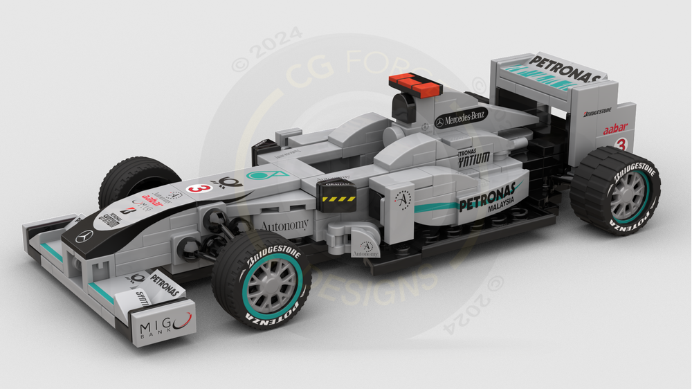 Lego Moc F1 Mercedes W01 By Cgforcedesigns Rebrickable Build With Lego