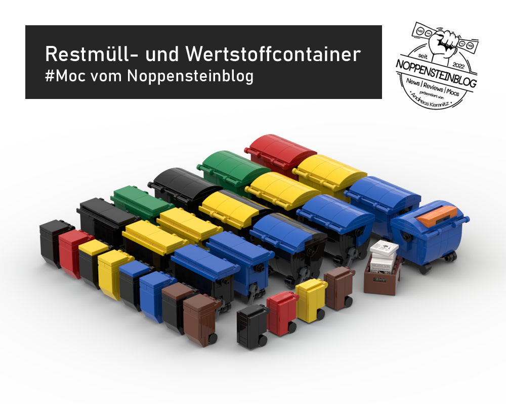 LEGO MOC Restmüll- und Wertstoffcontainer | residual and recyclable ...
