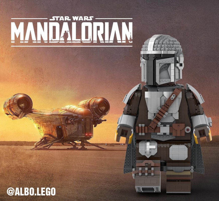 LEGO MOC The Mandalorian Mega Figure (fits official Lego Helmet) by ...