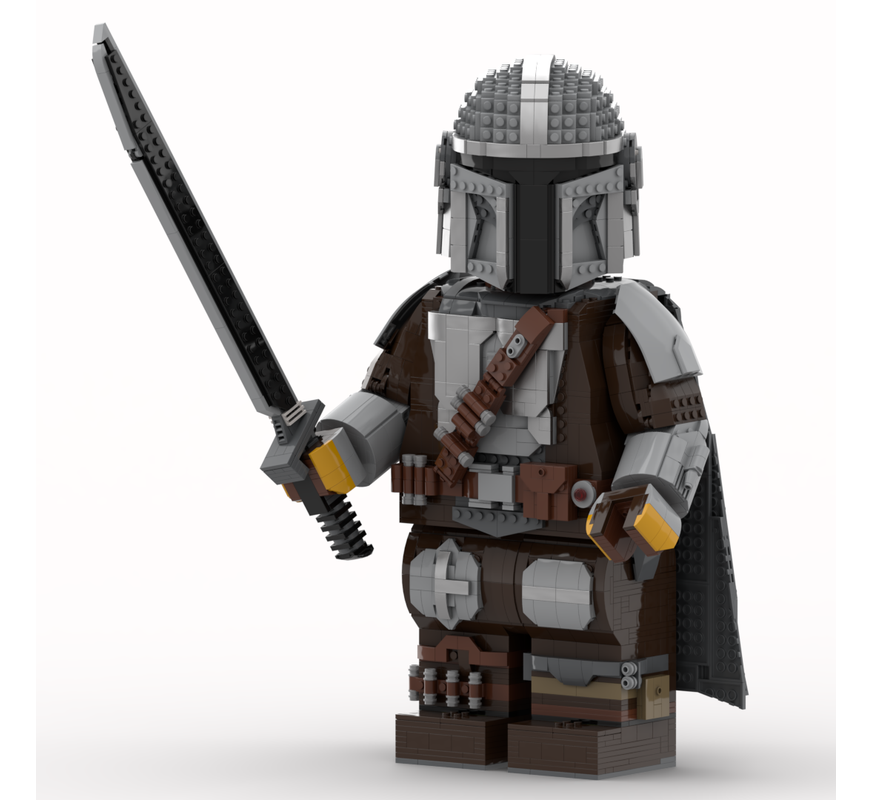 LEGO MOC The Mandalorian Mega Figure (fits official Lego Helmet) by ...