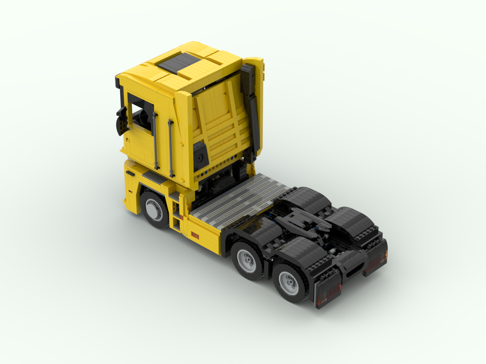Lego Moc Renault Magnum 6x2 Truck Yellow By Lingkong Rebrickable