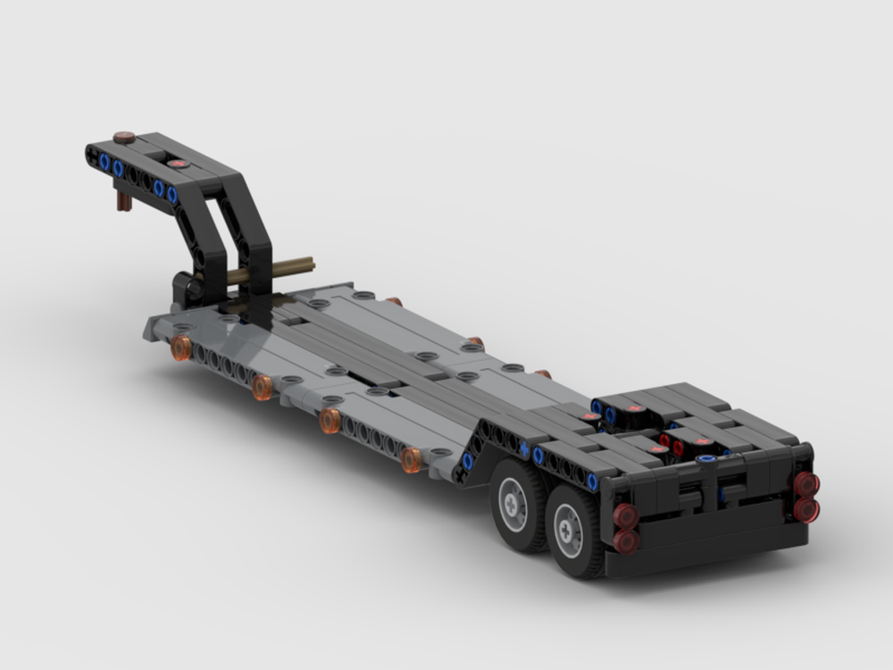 LEGO MOC Cabover truck and lowboy trailer . Mini size. by LegoTruckStop ...