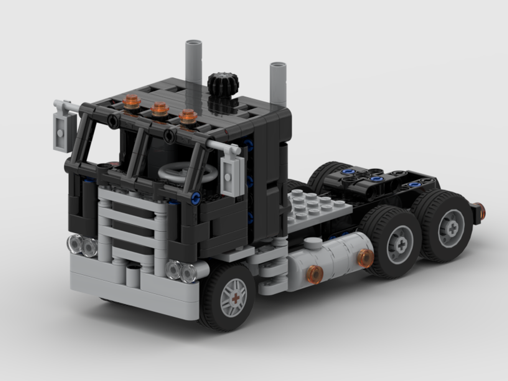 LEGO MOC Cabover truck and lowboy trailer . Mini size. by LegoTruckStop ...