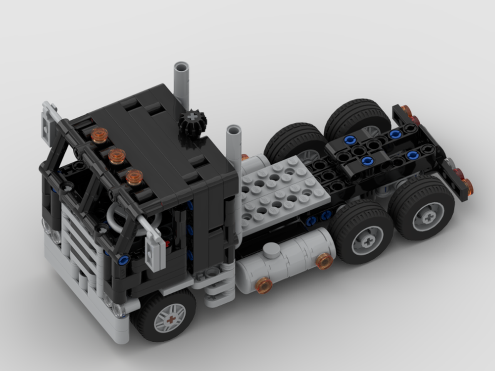 LEGO MOC Cabover truck and lowboy trailer . Mini size. by LegoTruckStop ...