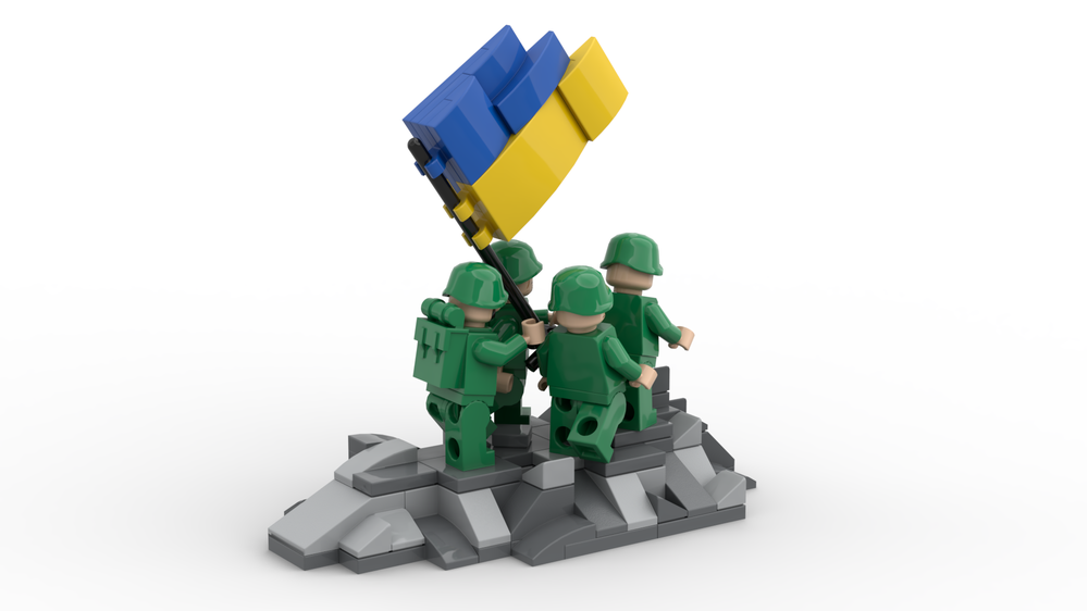 LEGO MOC Raising the flag of Ukraine by legoalfactotum | Rebrickable ...