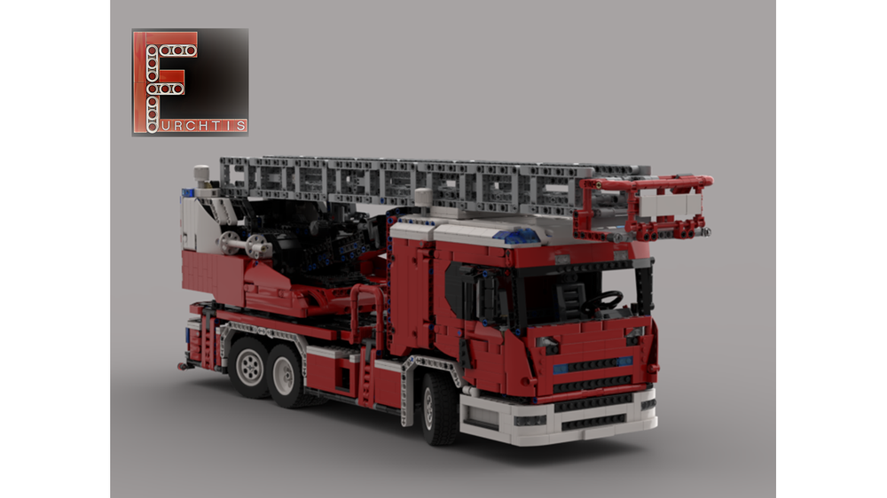 LEGO MOC Scania L fire engine with turntable ladder - manual model by ...