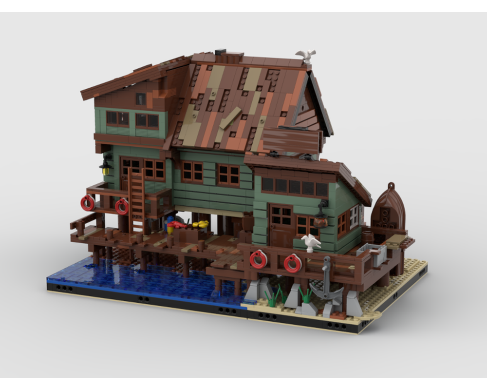 LEGO MOC Extension to the fishing store by fuchs | Rebrickable - Build ...