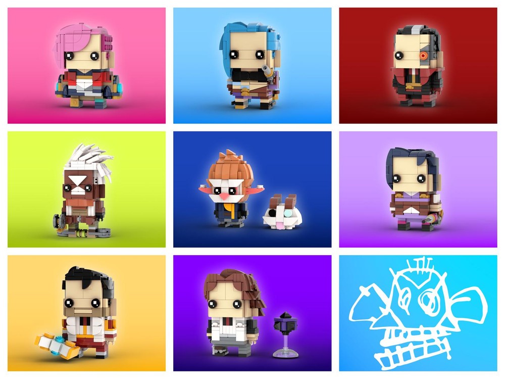 LEGO MOC Arcane Brickheadz Collection LEGO MOC - Netflix Arcane: League ...