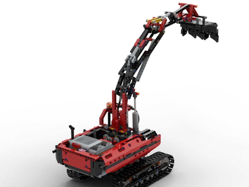 LEGO MOC Motorized Excavator by BrickRandom | Rebrickable - Build with LEGO