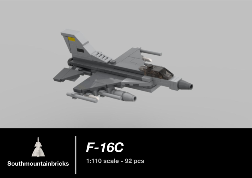 LEGO MOC F-16C [1:110 scale] by Southmountainbricks | Rebrickable ...