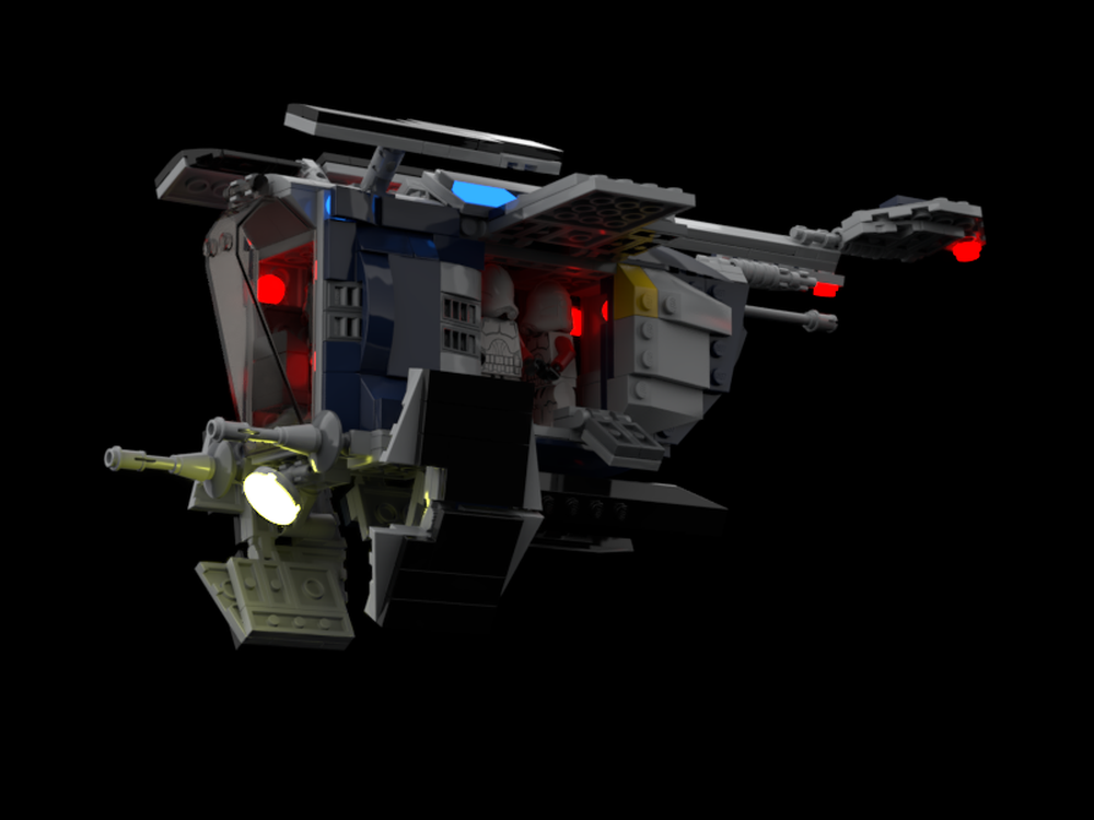Lego Moc Republic Police Gunship By Lswfiend Rebrickable Build With