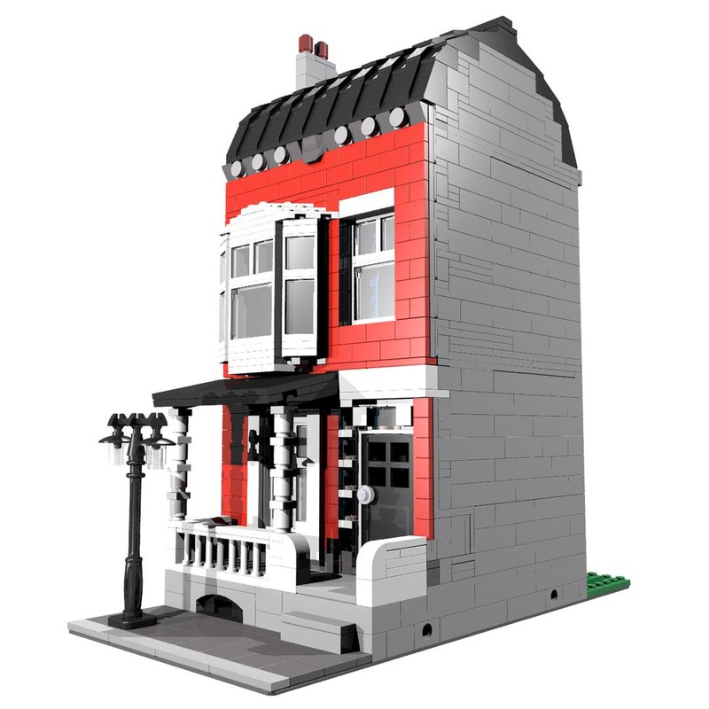 LEGO MOC Red Town House by Berth | Rebrickable - Build with LEGO