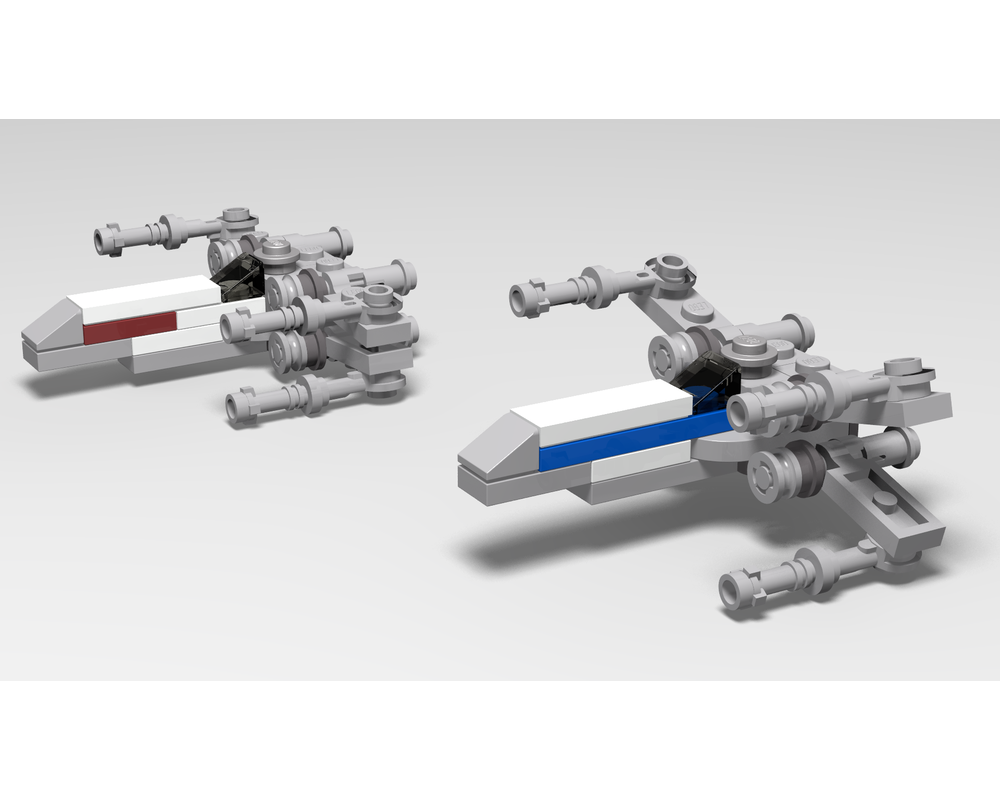 LEGO MOC Micro X-Wing Red & Blue Squadron by ckakka2 | Rebrickable ...