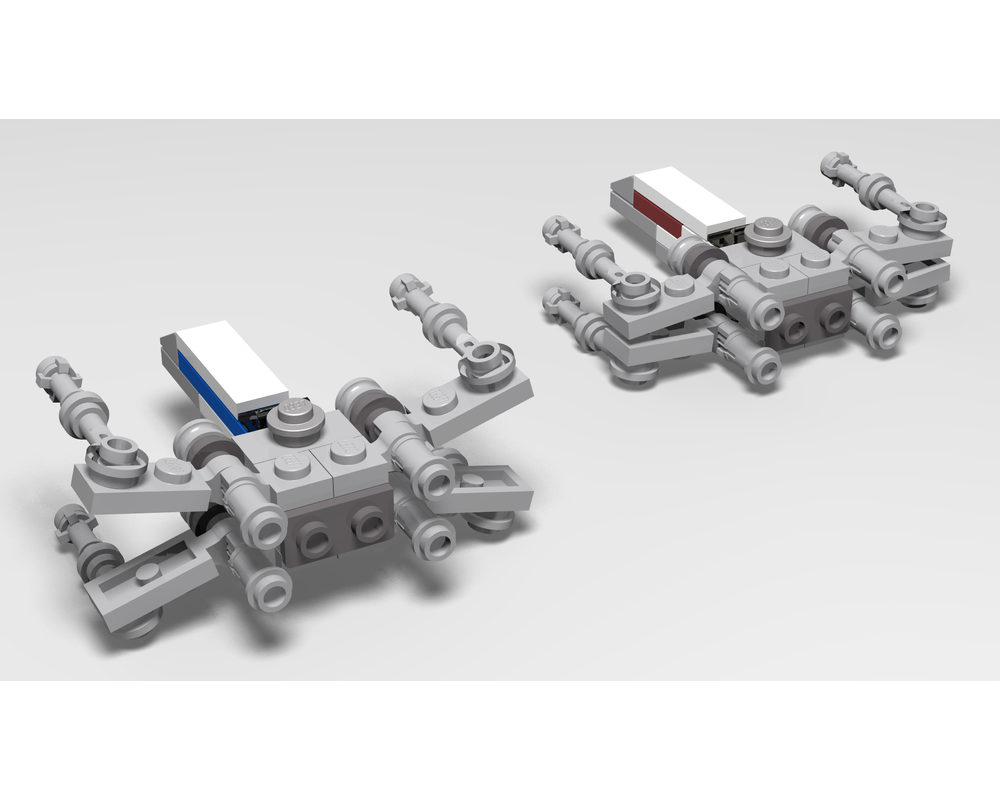 LEGO MOC Micro X-Wing Red & Blue Squadron by ckakka2 | Rebrickable ...