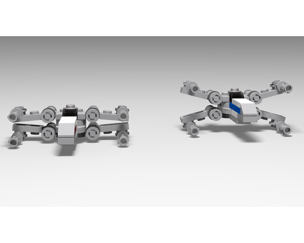 LEGO MOC Micro X-Wing Red & Blue Squadron by ckakka2 | Rebrickable ...