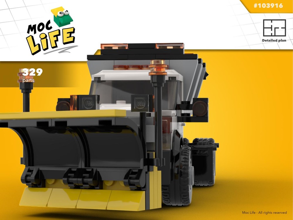 LEGO MOC Ford F-350 snow plow with sander by MocLife | Rebrickable ...