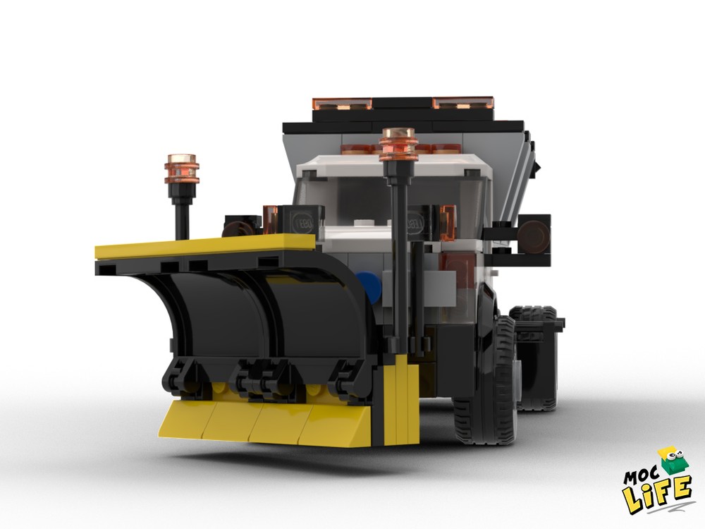 Lego Moc Ford F 450 Regular Cab Dually Snowplow Sander By Moclife