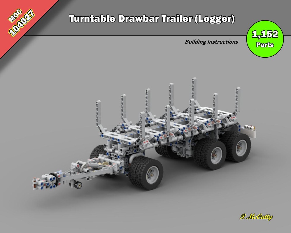 LEGO MOC Turntable Drawbar Trailer (Logger) by @McCatty_TECH ...