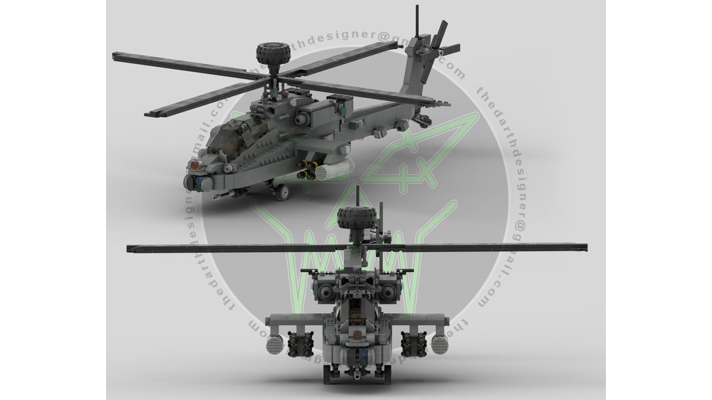 LEGO MOC Boeing AH-64 APACHE | 1:35 Scale by DarthDesigner ...