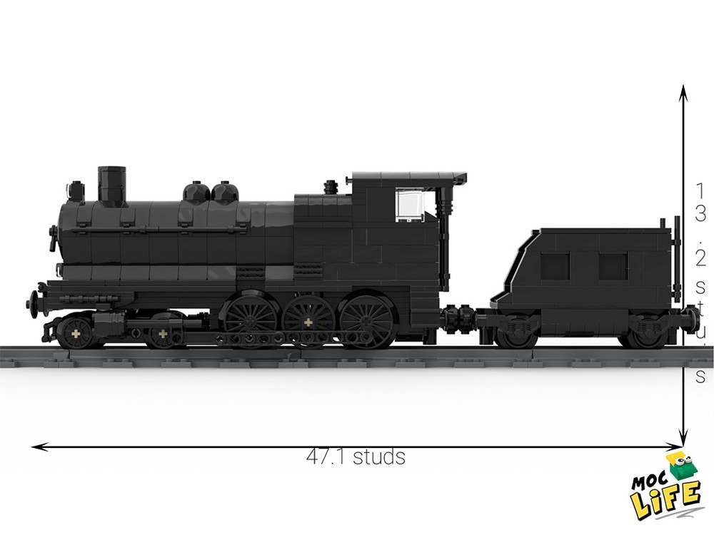 LEGO MOC Steam locomotive by MocLife | Rebrickable - Build with LEGO