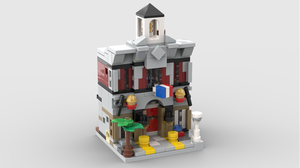 Lego Moc Mini Modular 10197 Fire Brigade By Christromans Rebrickable