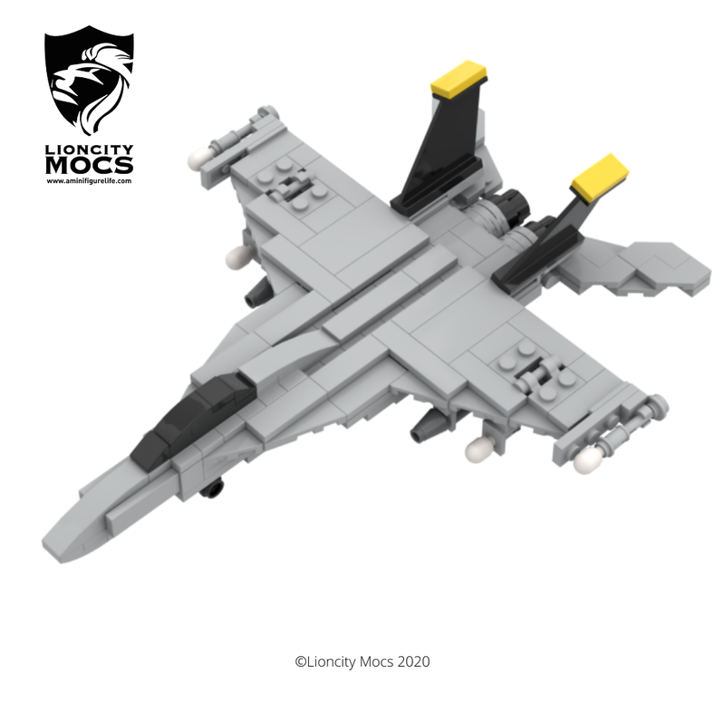 LEGO MOC F-18 Hornet Fighter Aircraft Mini MOC by Lioncity Mocs ...