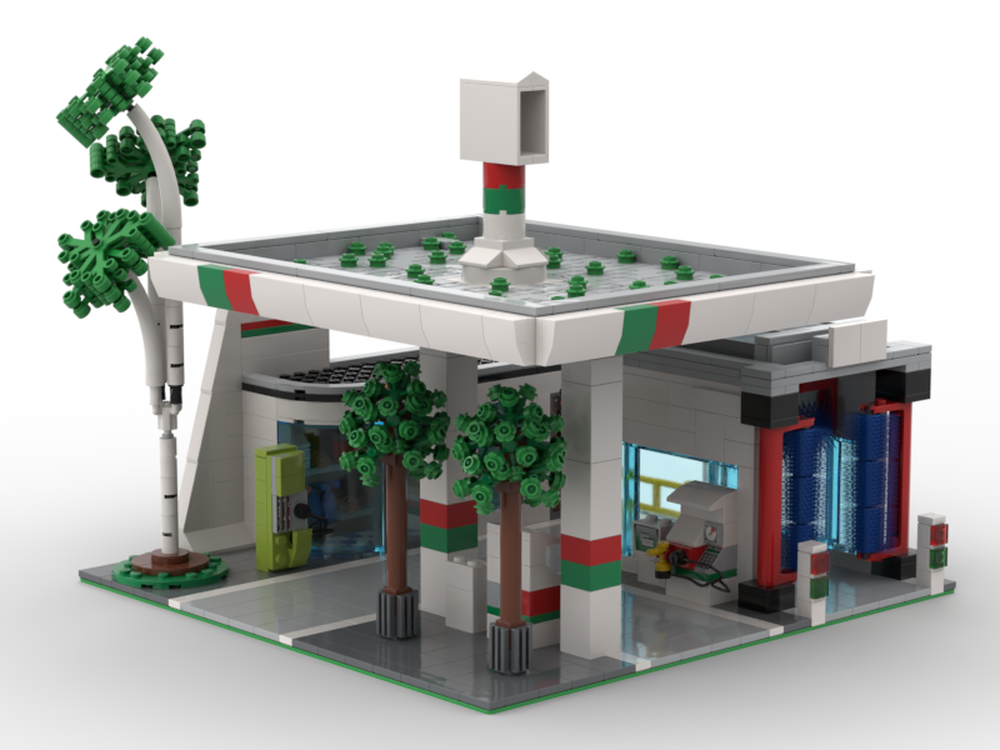 LEGO MOC Gas Station by Legofan21 | Rebrickable - Build with LEGO