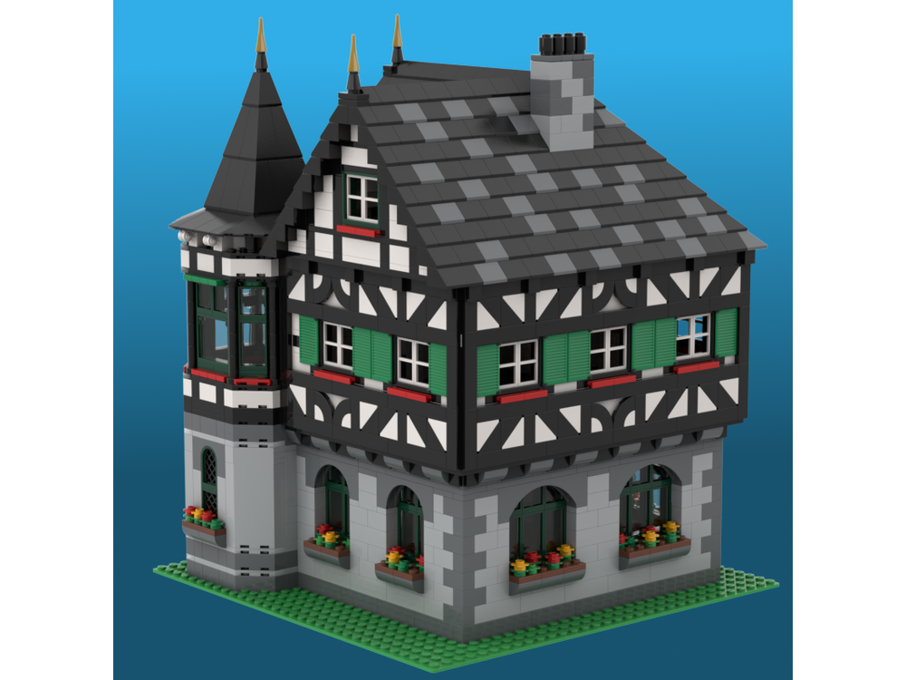 Lego Moc Medieval Timbered House Fachwerkhaus By Burningbricks