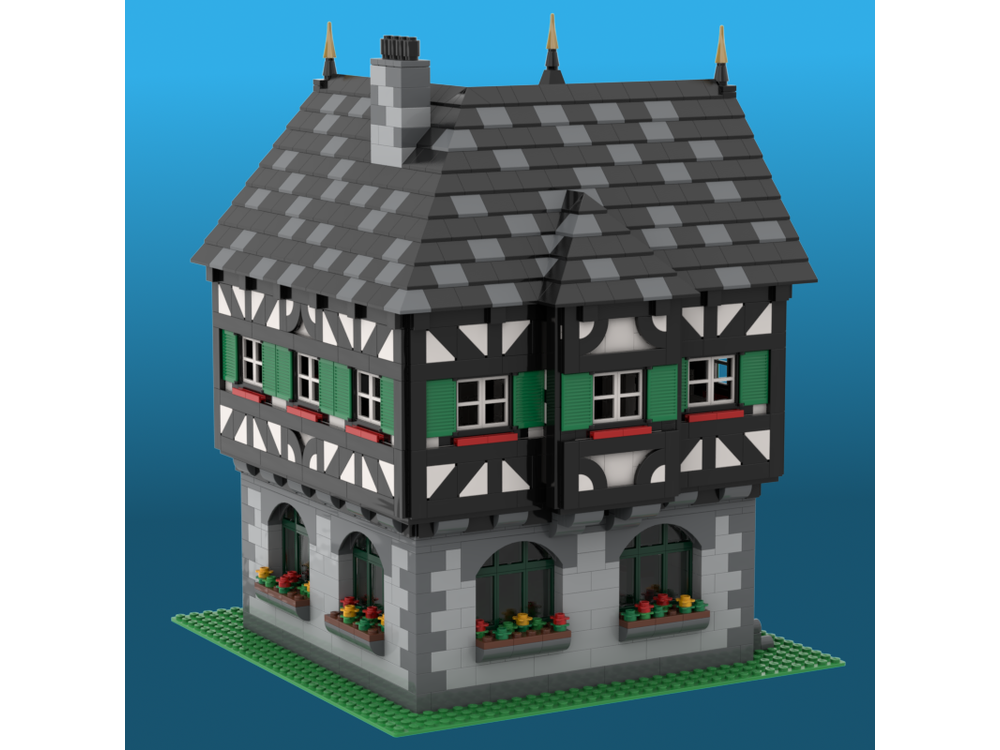 Lego Moc Medieval Timbered House Fachwerkhaus By Burningbricks