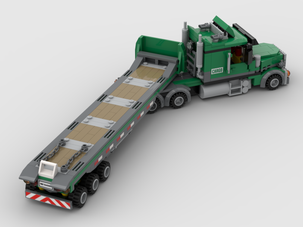 Lego Moc Cargo Truck And Flatbed Trailer By Haulingbricks Rebrickable