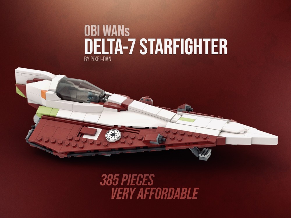 Lego Moc Pixel Dans Obi Wans Delta 7 Starfighter Minifig Scale By