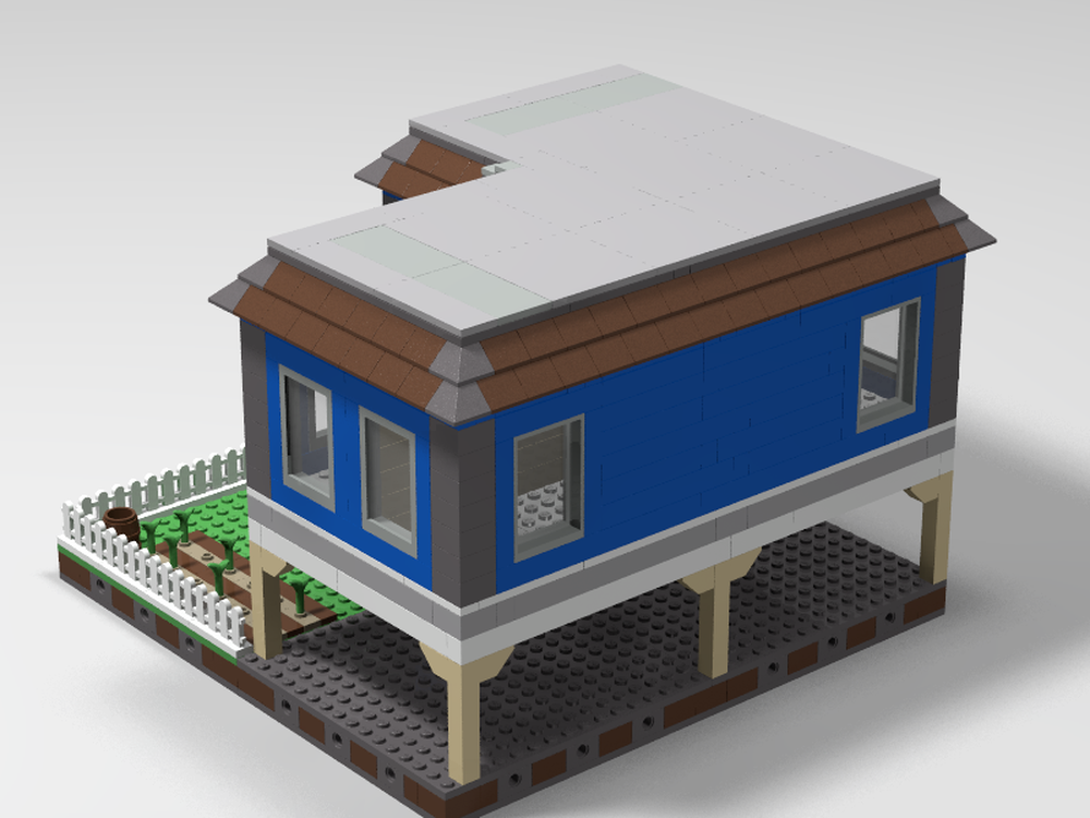 LEGO MOC Simple blue house on stilts by Boomdidit | Rebrickable - Build ...