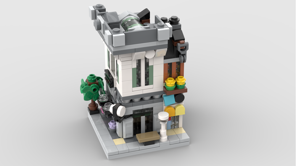 Lego Moc Mini Modular 10251 Brick Bank By Christromans Rebrickable
