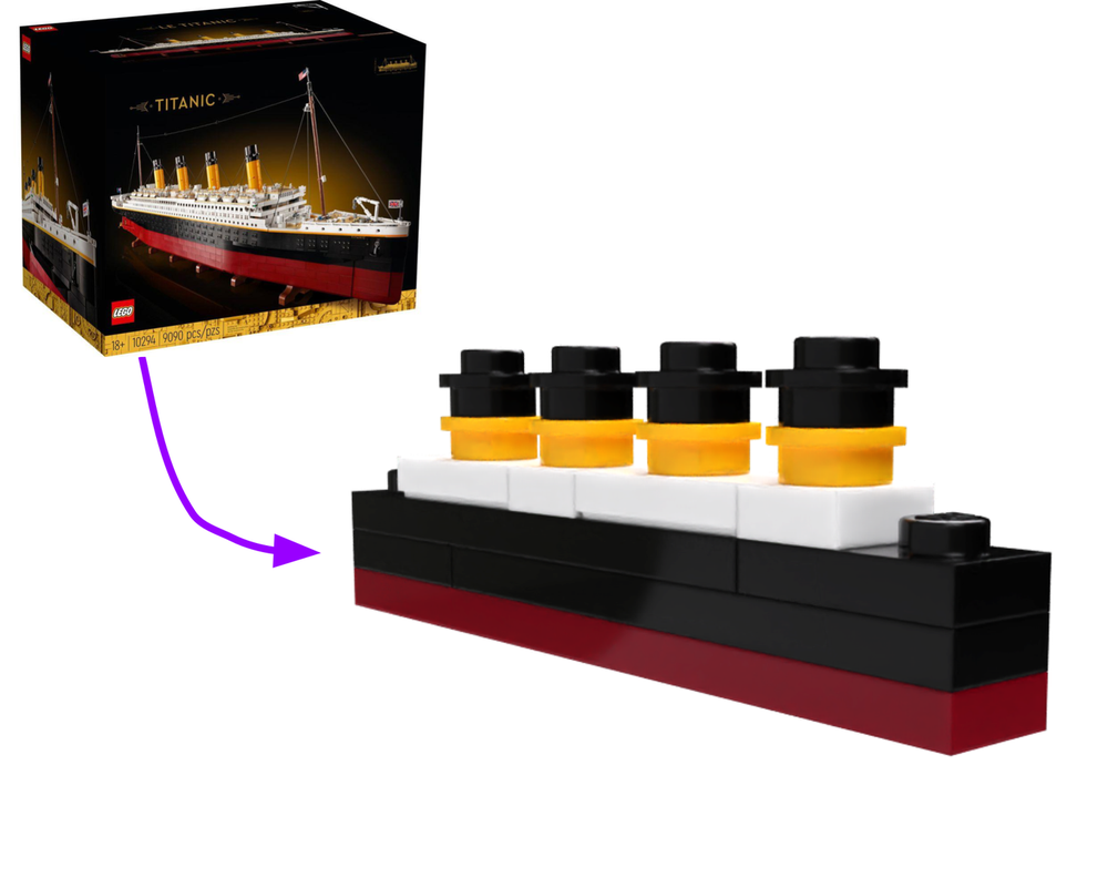 LEGO MOC Micro Titanic 10294 Alt by TerribleMOCs | Rebrickable - Build ...