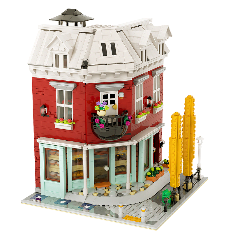 LEGO MOC Corner Bakery by ExeSandbox | Rebrickable - Build with LEGO