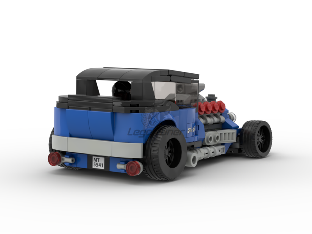 LEGO MOC V8 Hot Rod by TheBoostedBrick | Rebrickable - Build with LEGO