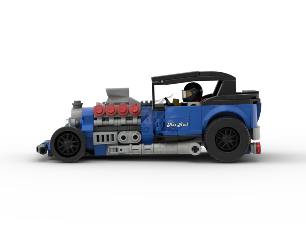 LEGO MOC V8 Hot Rod by TheBoostedBrick | Rebrickable - Build with LEGO