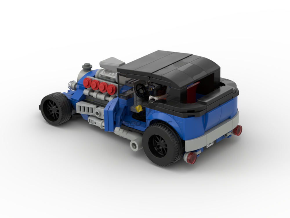 LEGO MOC V8 Hot Rod by TheBoostedBrick | Rebrickable - Build with LEGO