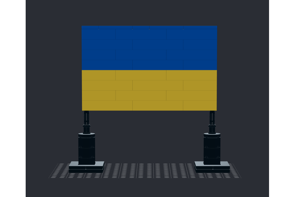 LEGO MOC Flag of Ukraine Billboard by pieterbl | Rebrickable - Build ...