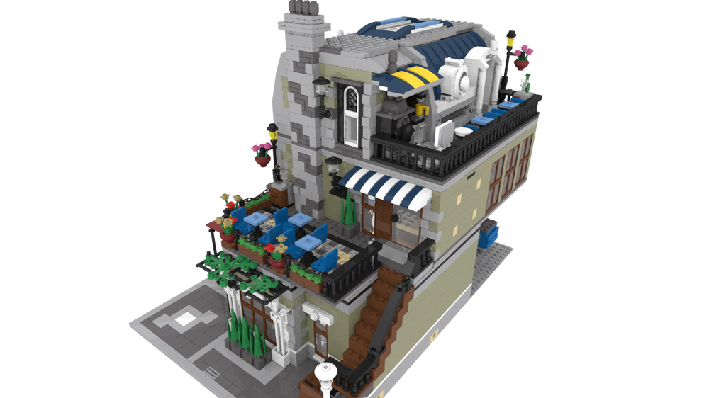 LEGO MOC Parisian Restaurant Corner by dagupa | Rebrickable - Build ...