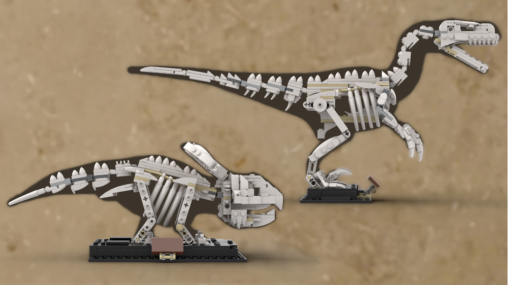 LEGO MOC Velociraptor VS Protoceratops Fossil MOC (Separated Models ...