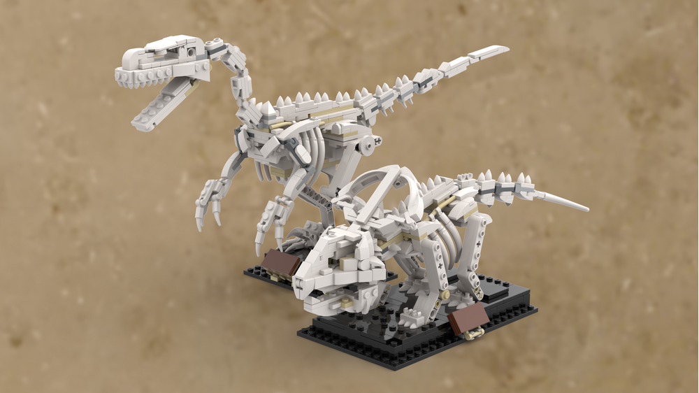 LEGO MOC Velociraptor VS Protoceratops Fossil MOC (Separated Models ...