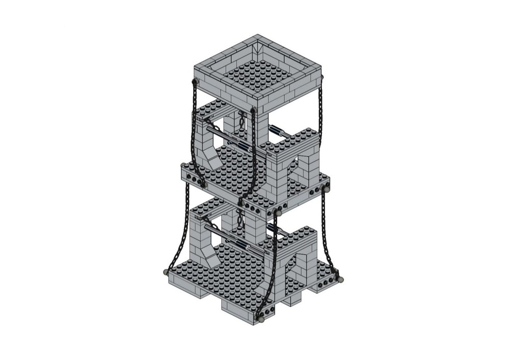 LEGO MOC Tensegrity Tower - Light Bluish Gray by pieterbl | Rebrickable ...