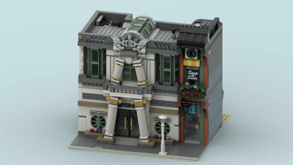 LEGO MOC Classical Brick Bank by Fhendur | Rebrickable - Build with LEGO