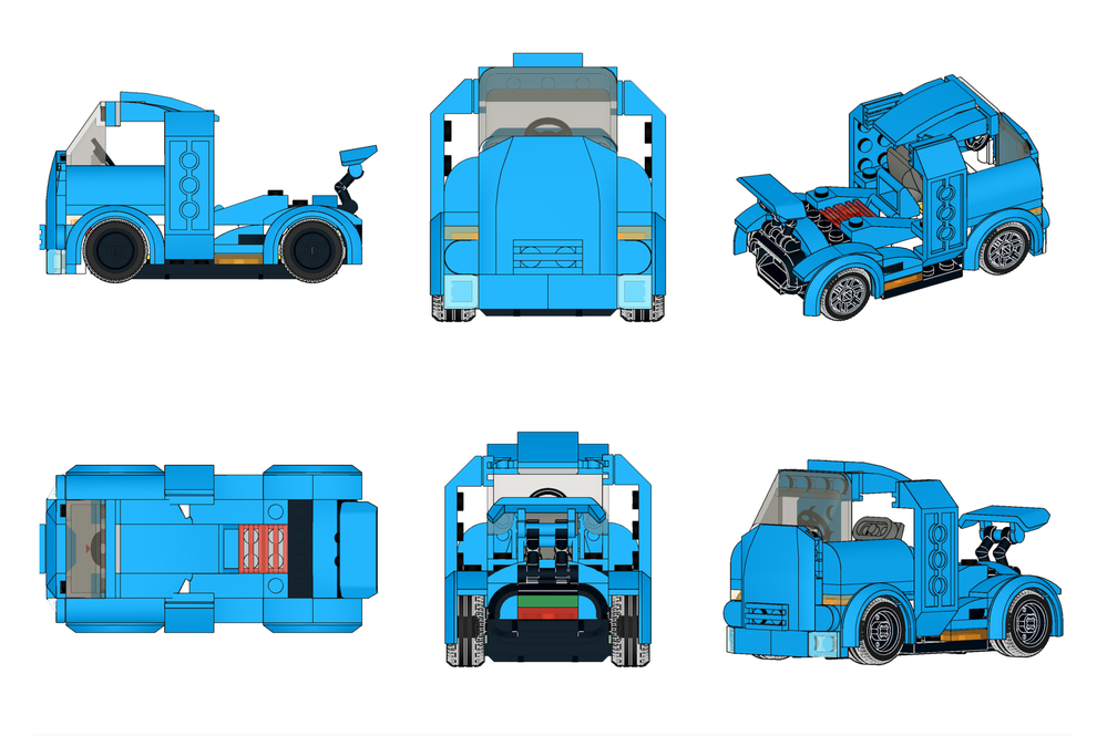 LEGO MOC Happy Racing Truck by dorianbricktron | Rebrickable - Build ...
