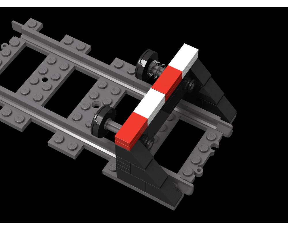 LEGO MOC Rail buffer with shock absorber by macfreek | Rebrickable ...