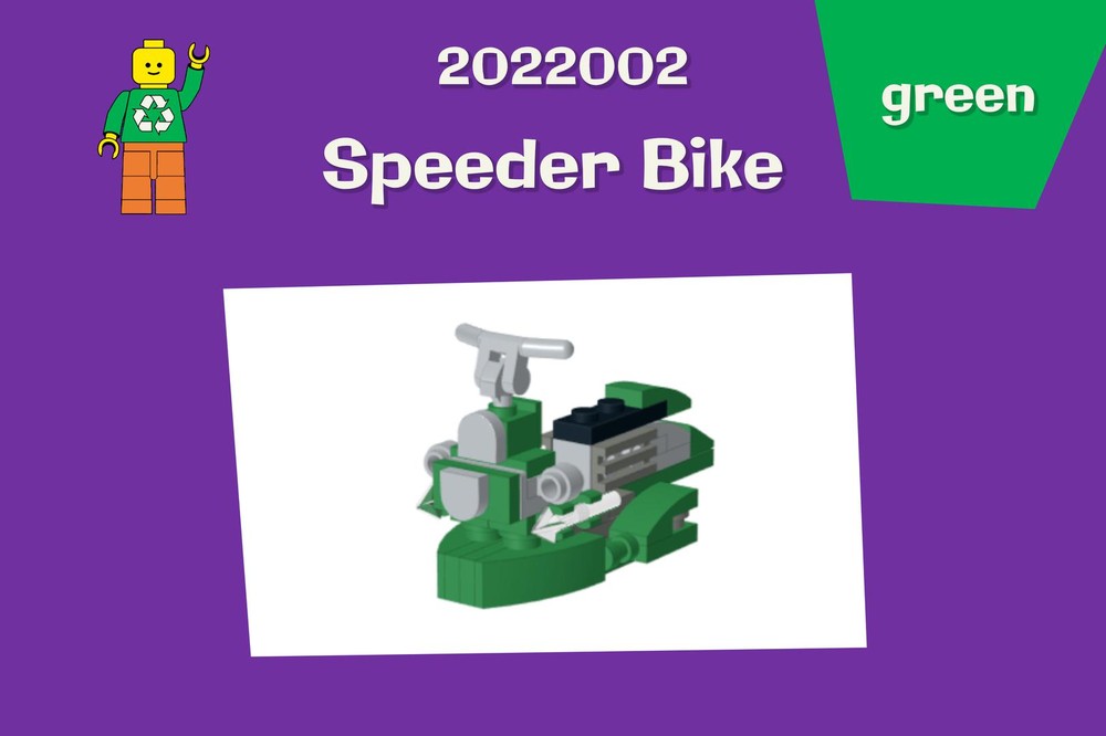 LEGO MOC Green Speeder Bike by Sleeps with LEGO | Rebrickable - Build ...