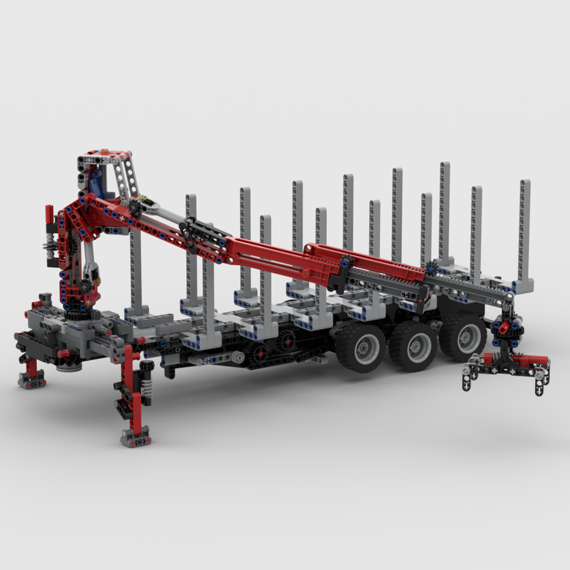 LEGO MOC Logging trailer with crane by OldOlneyLego | Rebrickable ...