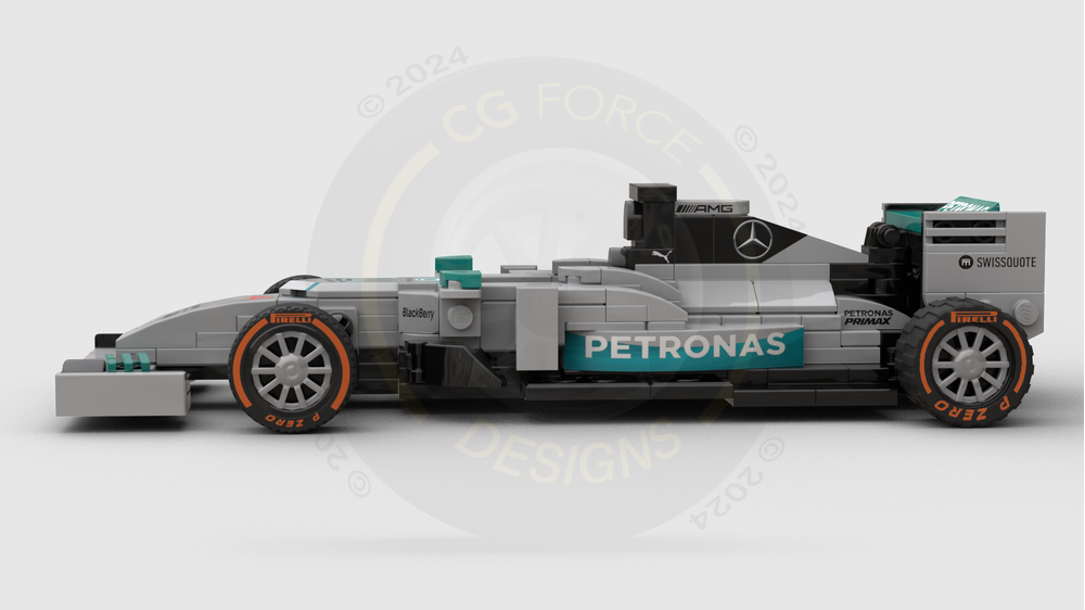 Lego Moc F1 Mercedes W05 By Cgforcedesigns Rebrickable Build With Lego