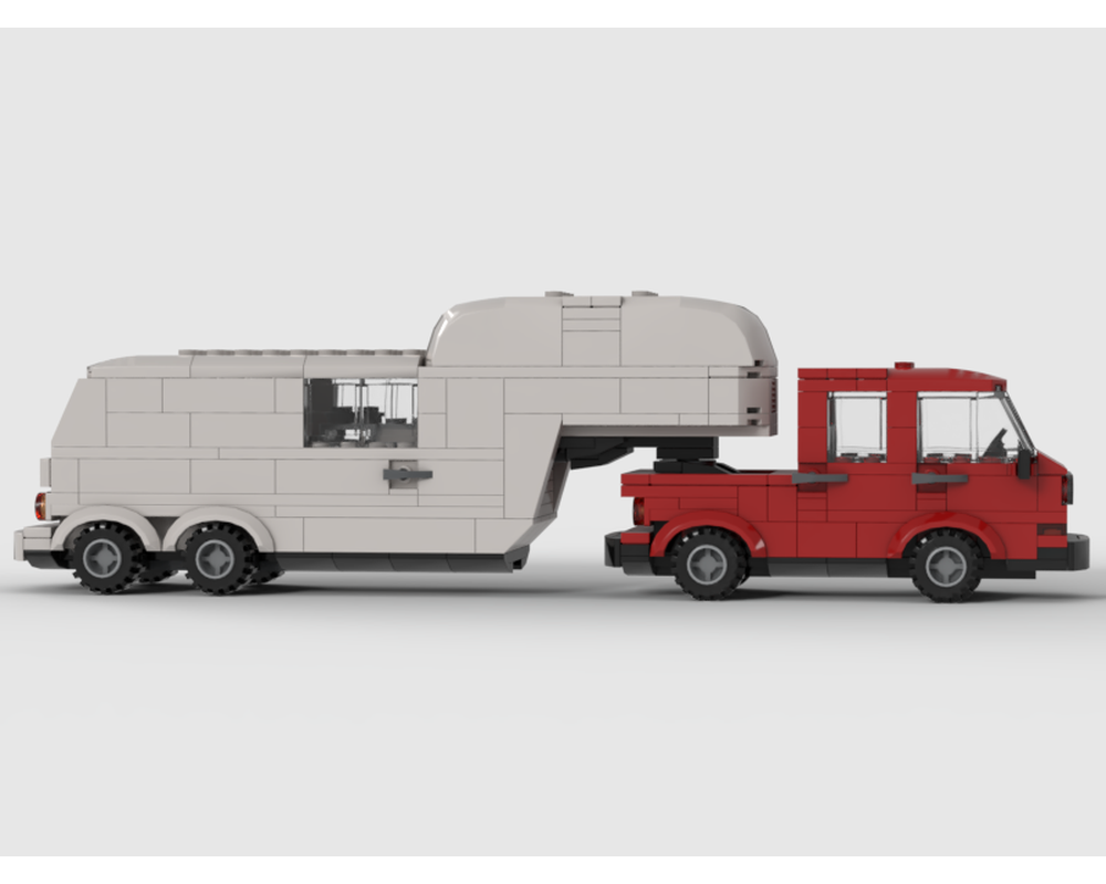 Lego Moc Vw T3 Doka With Rv Trailer By Svenknie Rebrickable Build